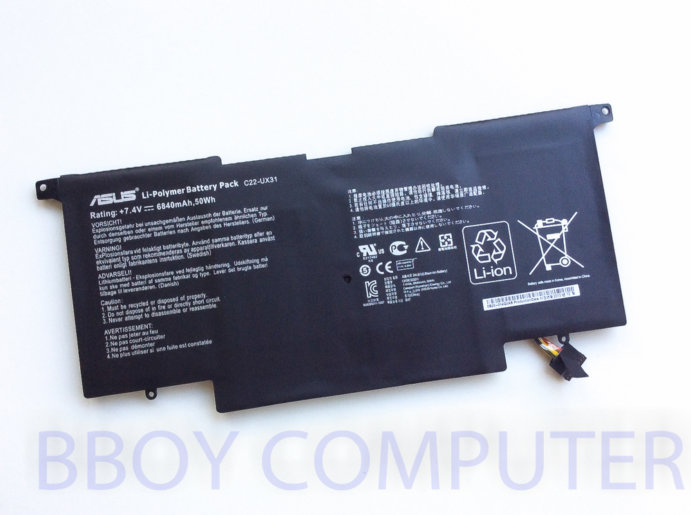 ASUS Battery แบตเตอรี่ ของแท้ ASUS UX31A UX31E C22-UX31 ...