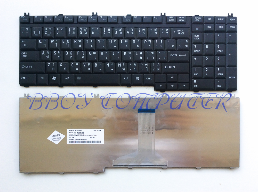 TOSHIBA Keyboard คีย์บอร์ด TOSHIBA Satellite P300 P305 L355 A500 A505 ...