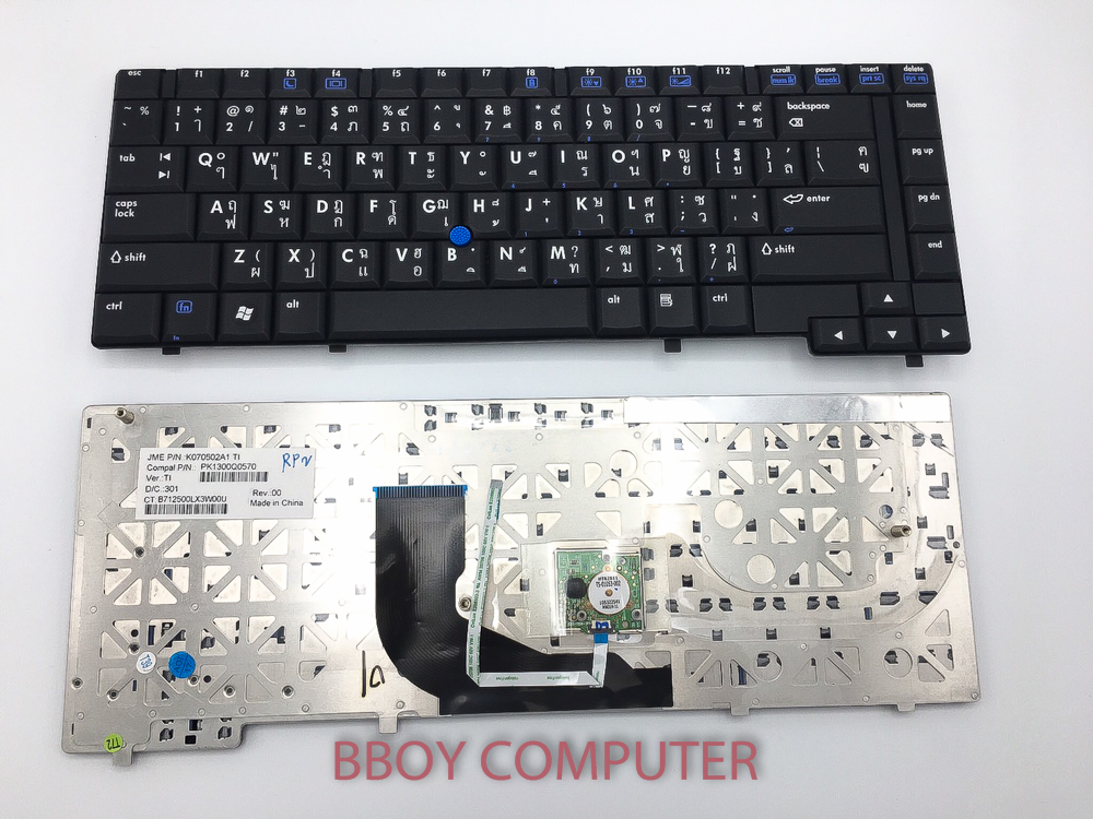HP Keyboard คีย์บอร์ด HP EliteBook 8530P 8530W TH-EN มีปุ่ม Point stick ...
