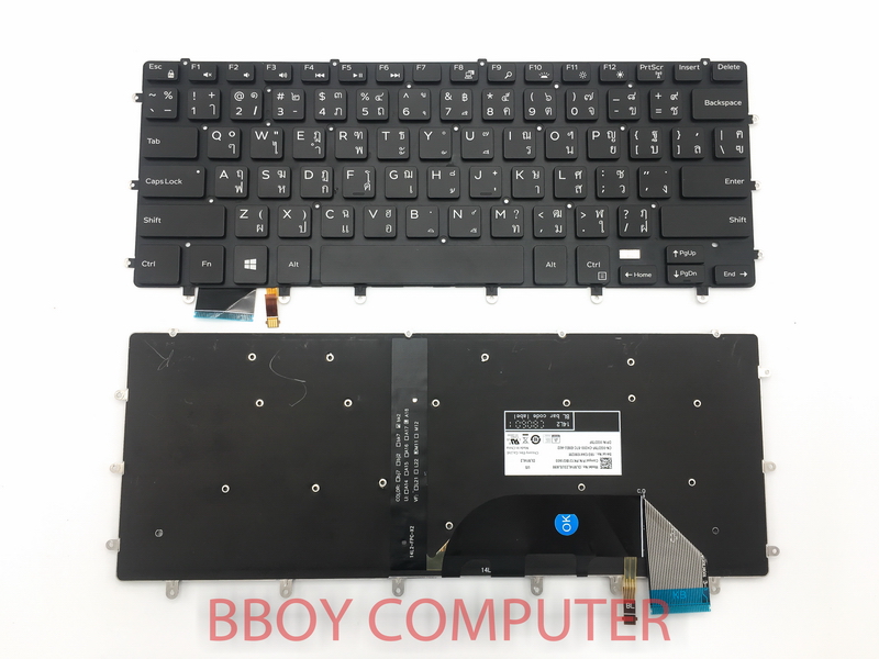 DELL Keyboard คีย์บอร์ด INSPIRON 15-7548 7558 7568 XPS 15 9550 9560 ...