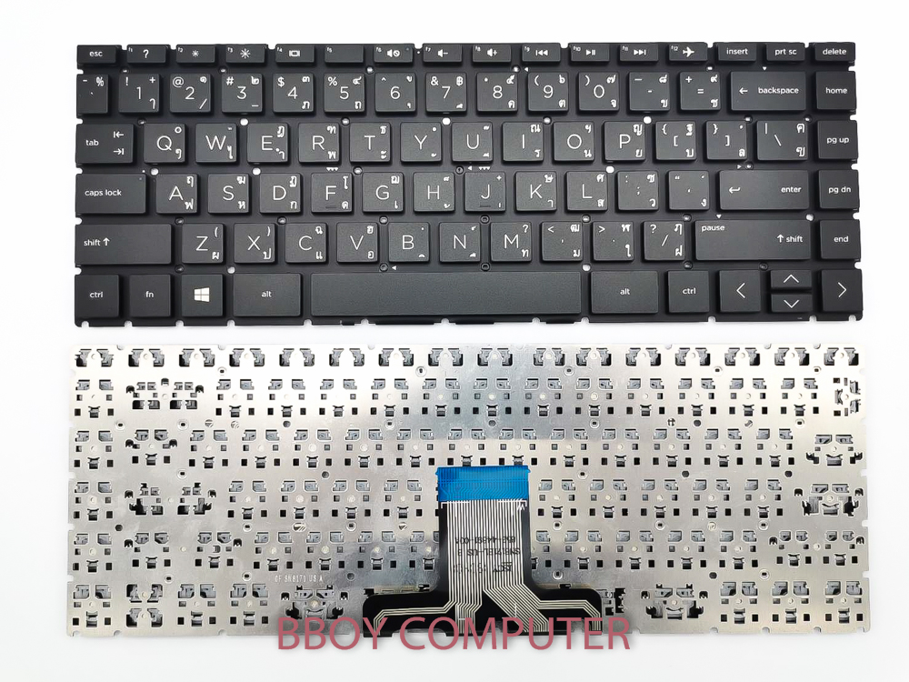 HP Keyboard คีย์บอร์ด HP Pavilion 14-CE 14-CK ไทย-อังกฤษ สีดำ ...