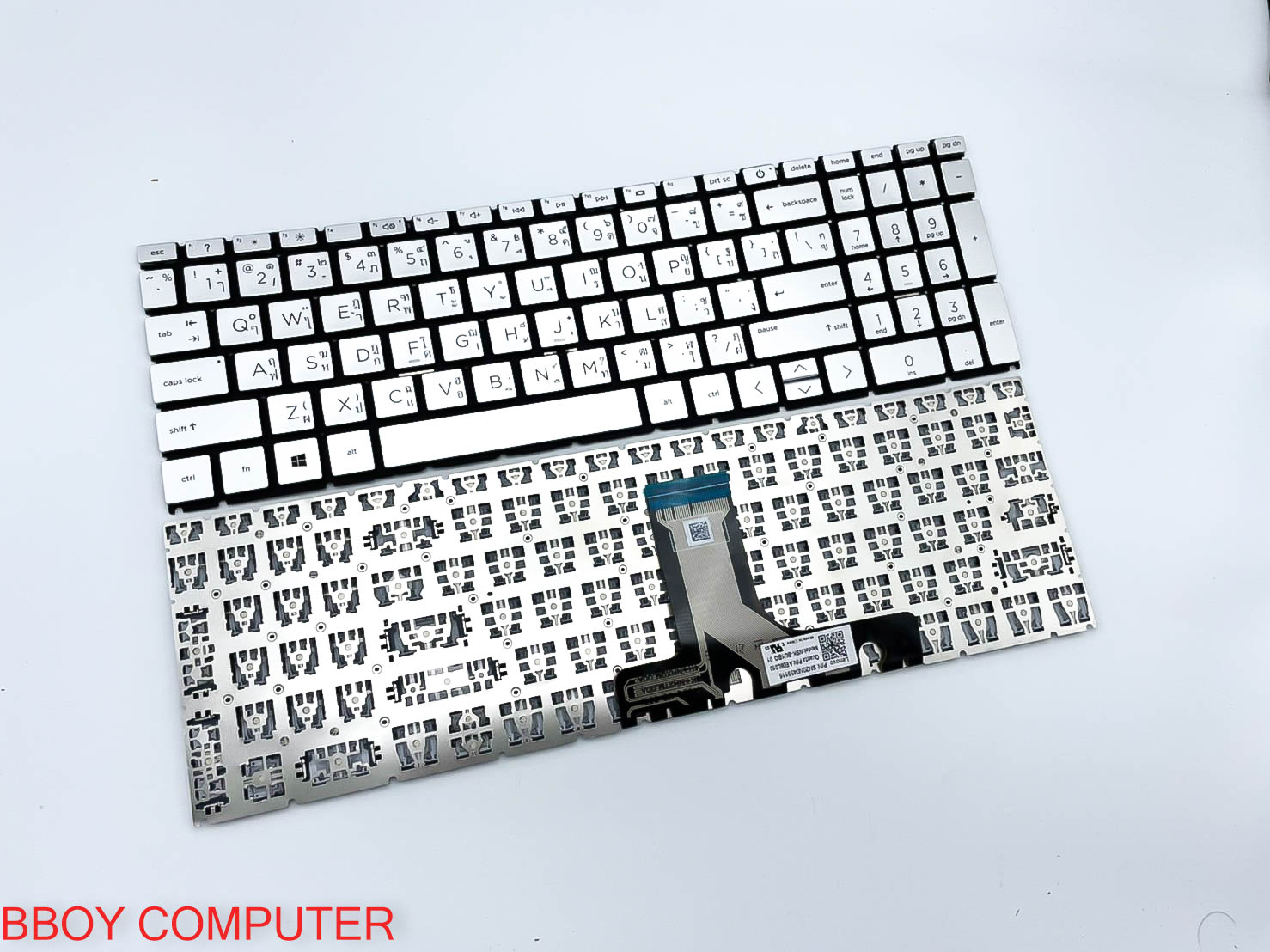 HP Keyboard คีย์บอร์ด HP PAVILION 15-EG 15-EH สีเทา มีไฟ backlite TH-EN ...