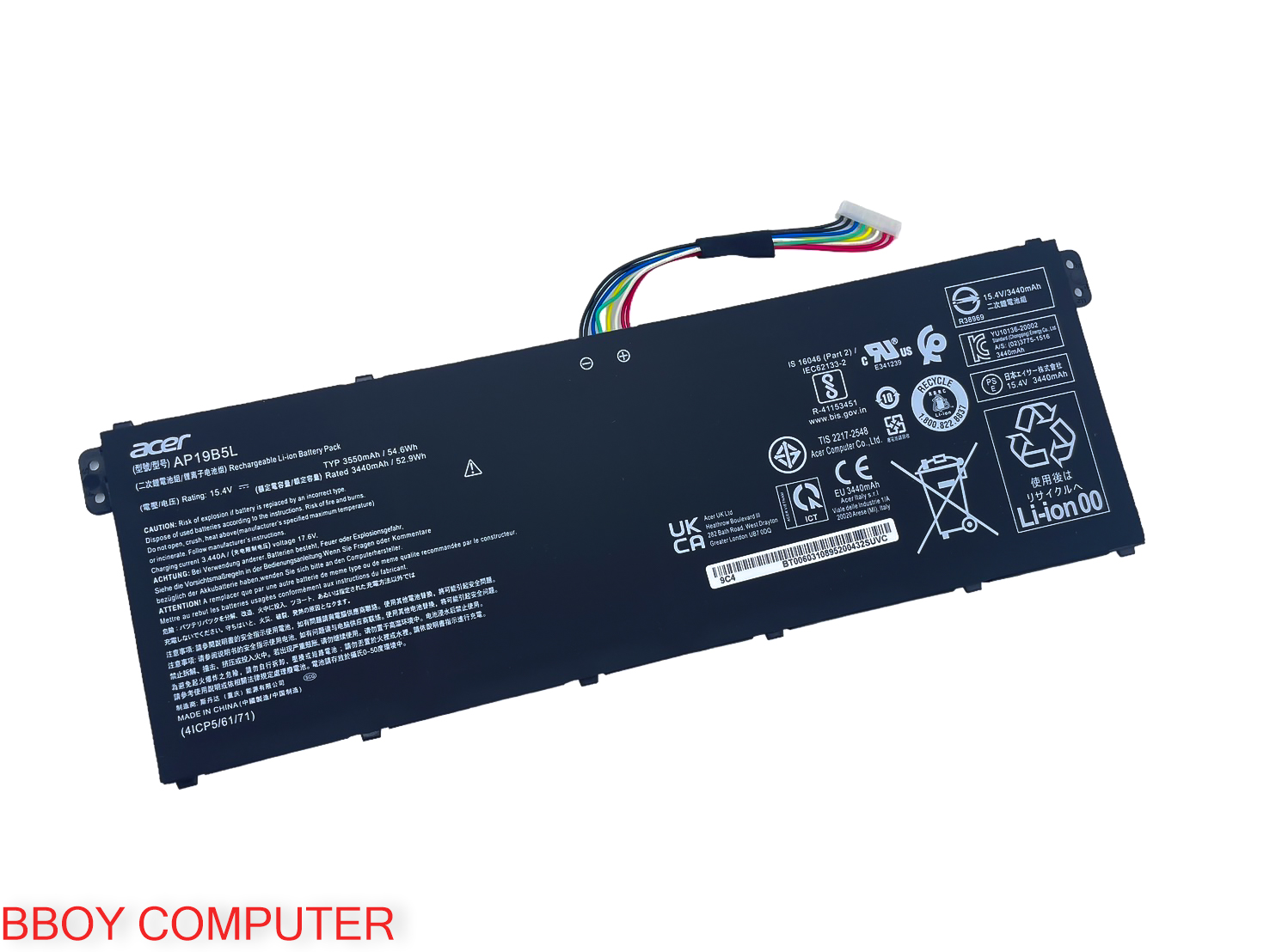 ACER Battery แบตเตอรี่แท้ Acer AP19B5L ACER Aspire A515-43 A515-44 ...